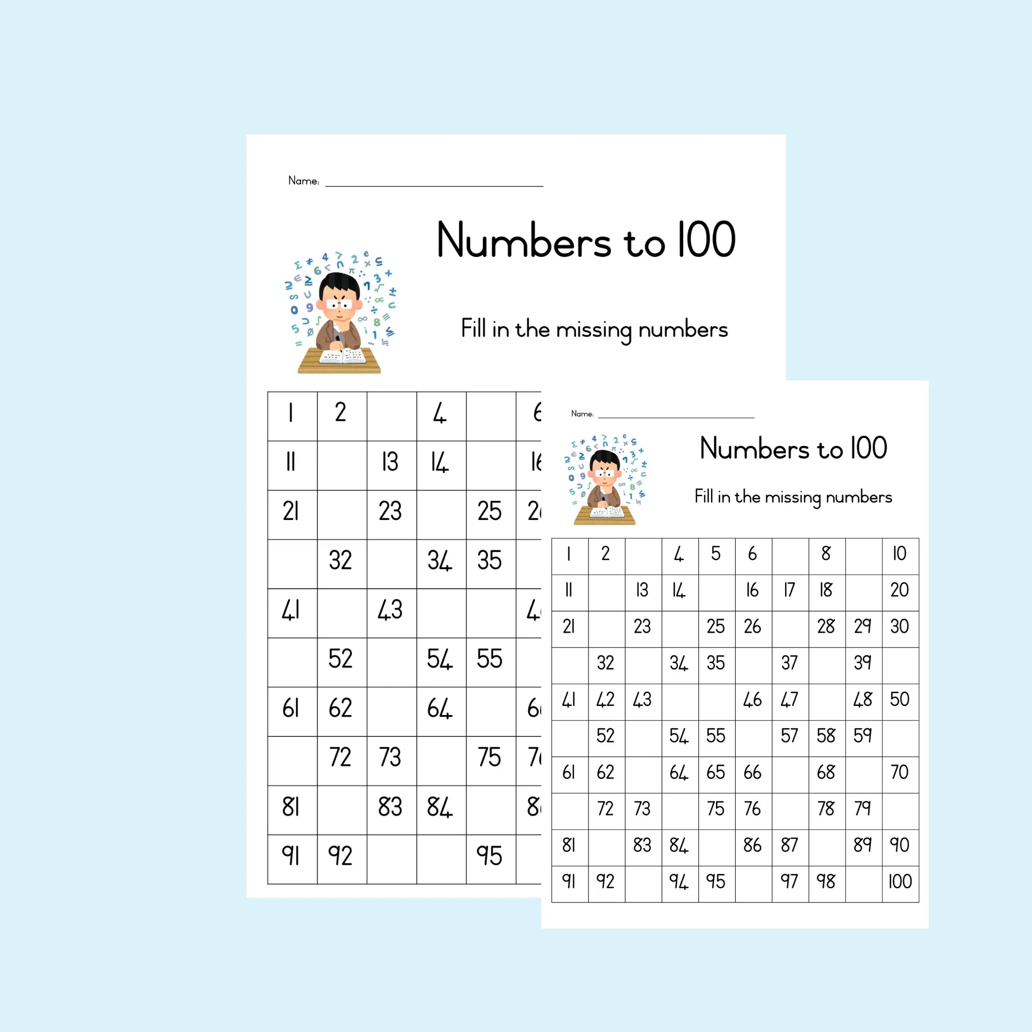 Fill in the missing number - English and Afrikaans – Beeing The Foundation