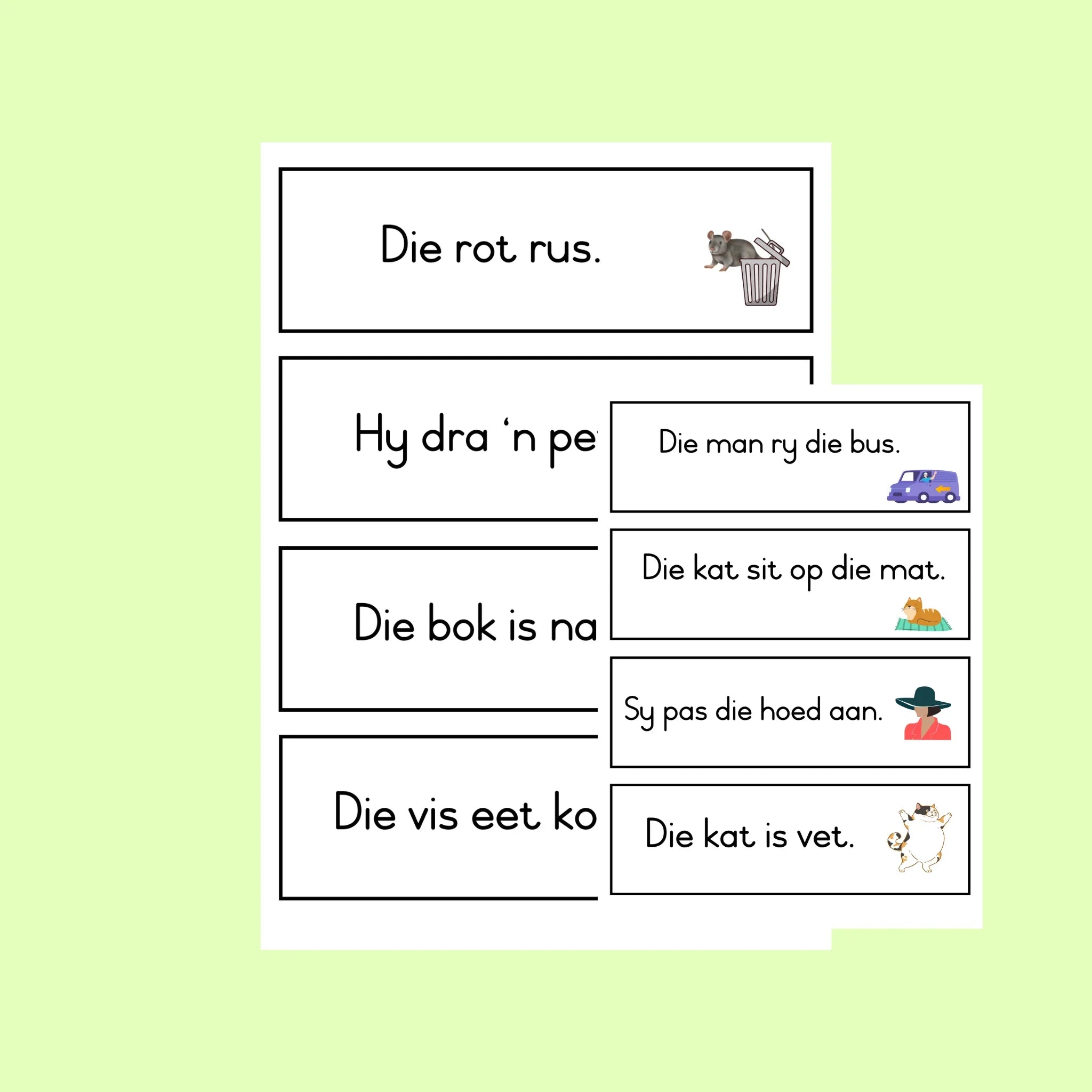 CVC Sentences Afrikaans – Beeing The Foundation