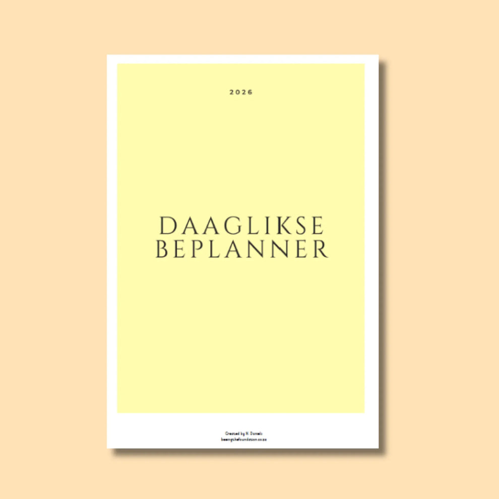 DAAGLIKSE BEPLANNER (SONSKYN) – Beeing The Foundation