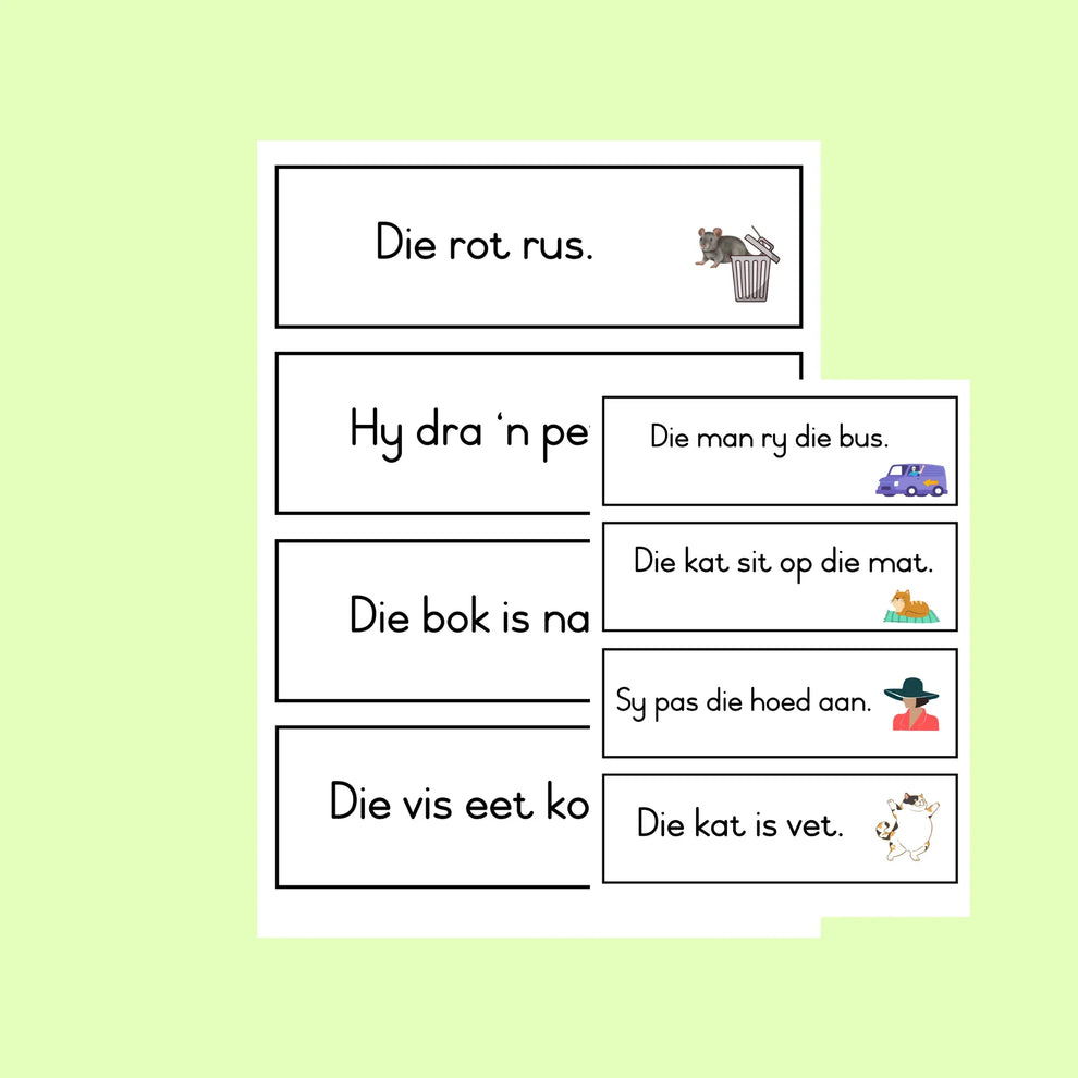 CVC Sentences Afrikaans – Beeing The Foundation