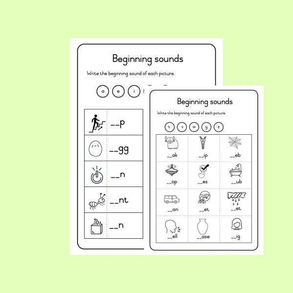 Beginning Sounds Worksheet – Beeing The Foundation